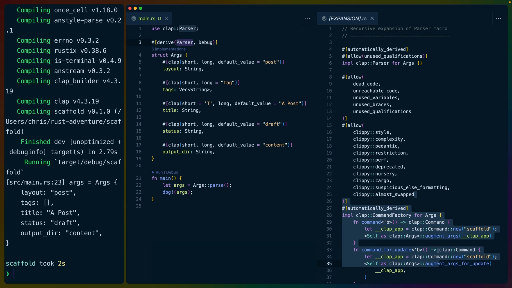 Parsing arguments with Clap Parsing arguments with Clap