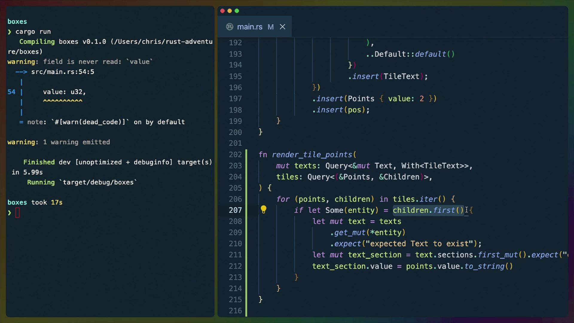 Updating Tile display when Point values change