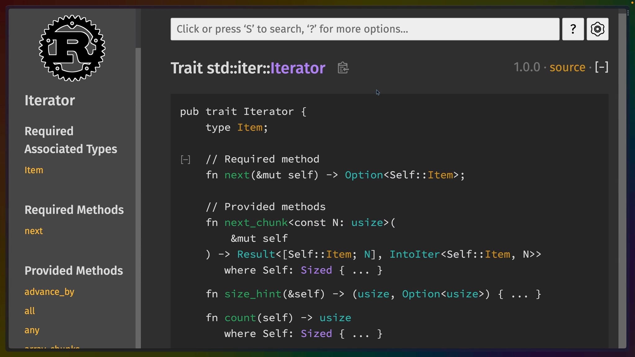 env::args() is an Iterator